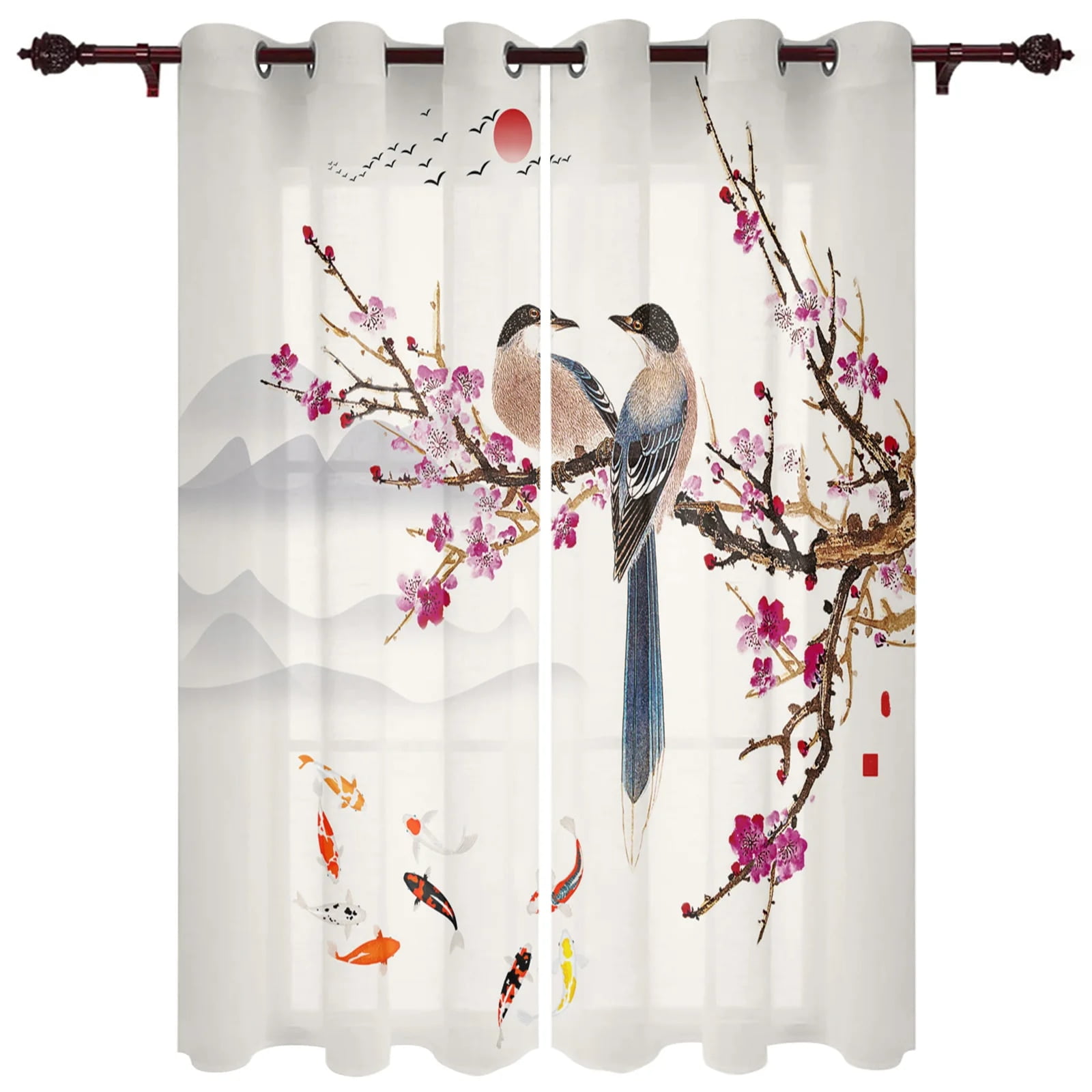Japanese Traditional Style Window Curtains Home r Living Room Curtains ...
