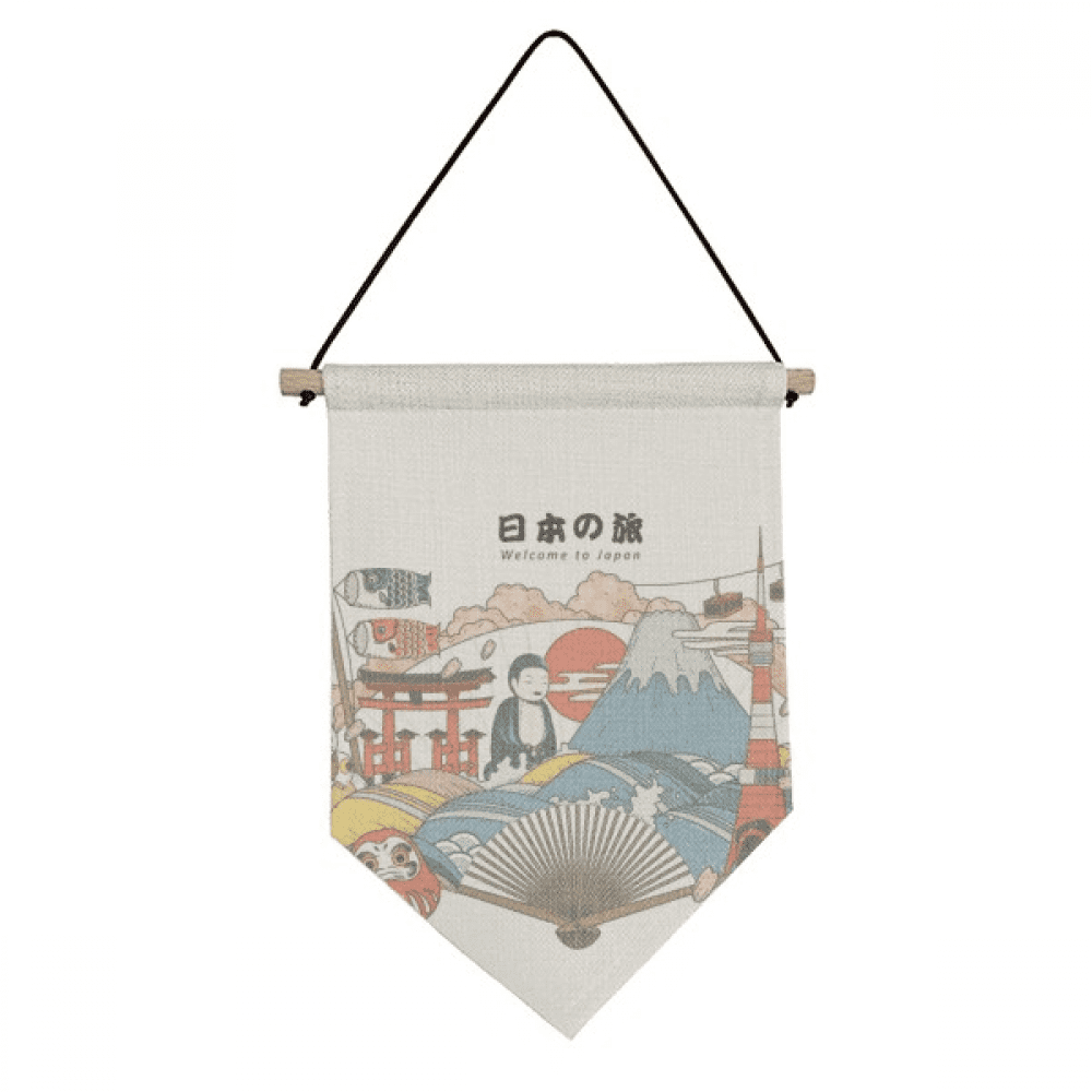 Japanese Travelling Recommendation Canvas Flag Hanging Wall Art Decor ...