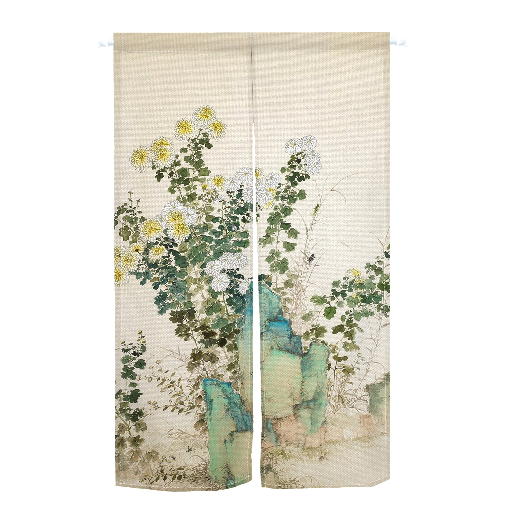 Japanese Ukiyo-e Door Curtain Colorful Painted Kitchen Bedroom Corridor ...
