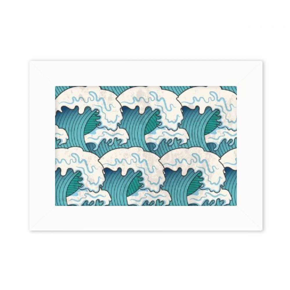Japanese Ukiyoe Classical Pattern Wave Photo Mount Frame Picture Art ...