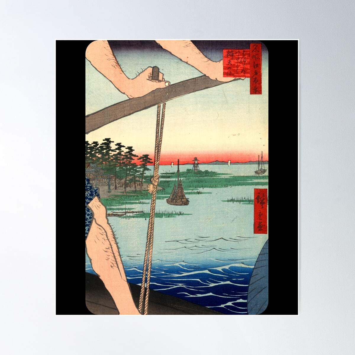Japanese Ukiyoe Woodblock Hundred Famous Views Of Edo Poster Wall Art ...
