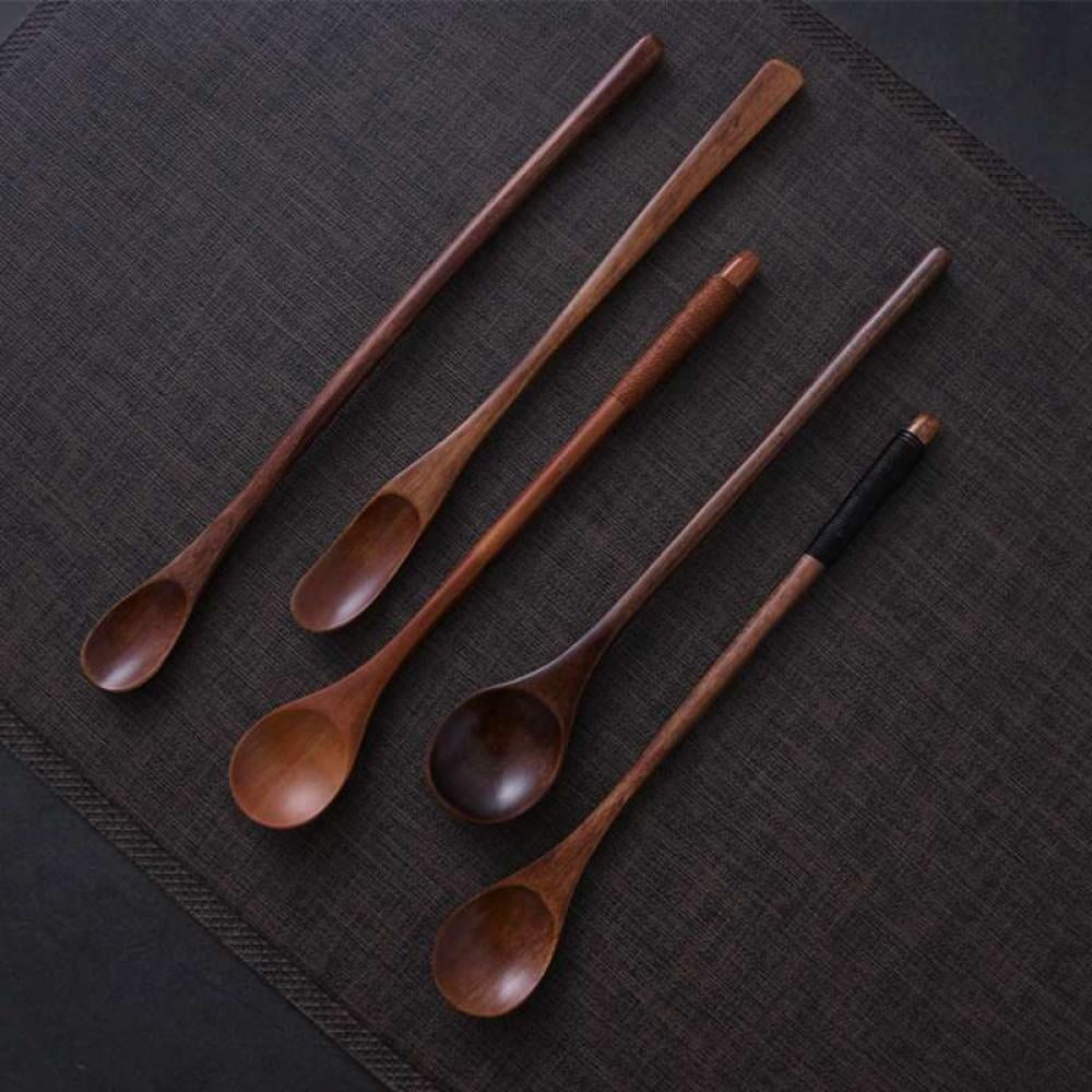 Japanese Vintage Log Spoon Mixing Spoon Long Handle Tape Honey Mixing ...