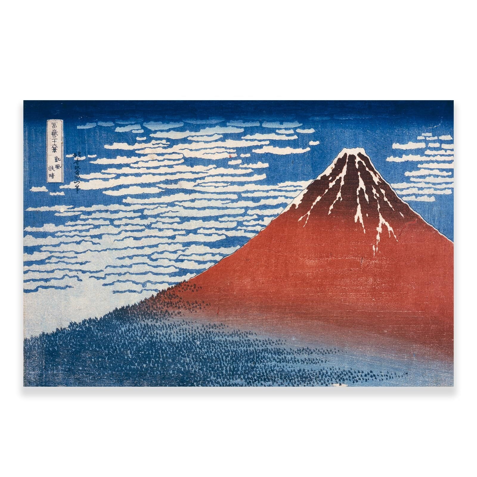 Japanese Wall Art-Fine Wind Clear Morning by Katsushika Hokusai Canvas ...