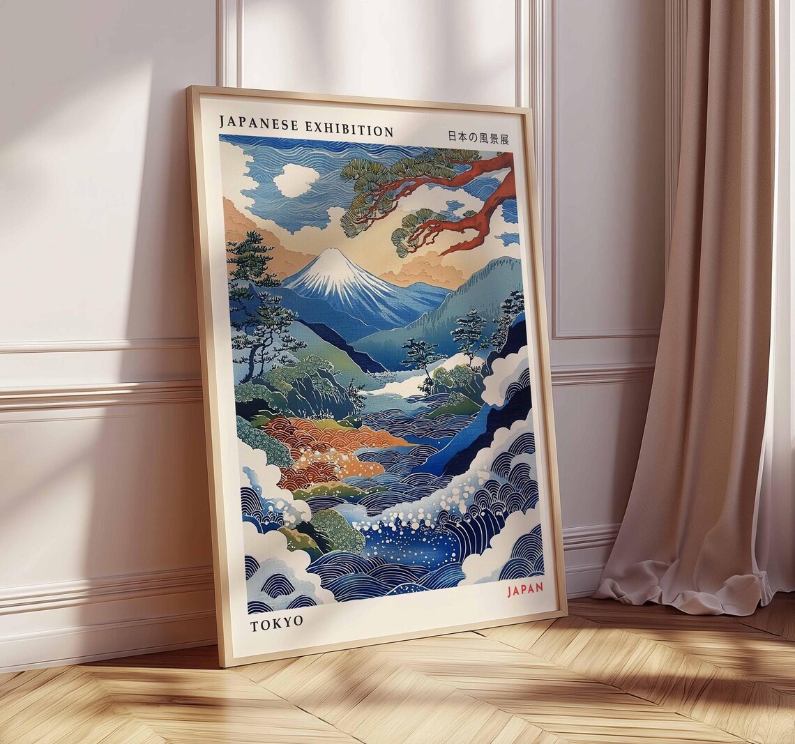 Japanese Wall Art, Hokusai Poster, Ukiyo-E Print, Japandi Wall Art ...