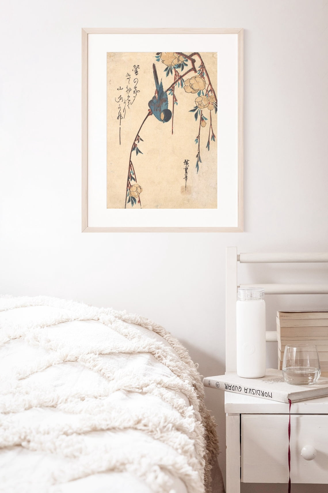 Japanese Wall Art, Utagawa Hiroshige Poster, Edo Period, Weeping Cherry ...