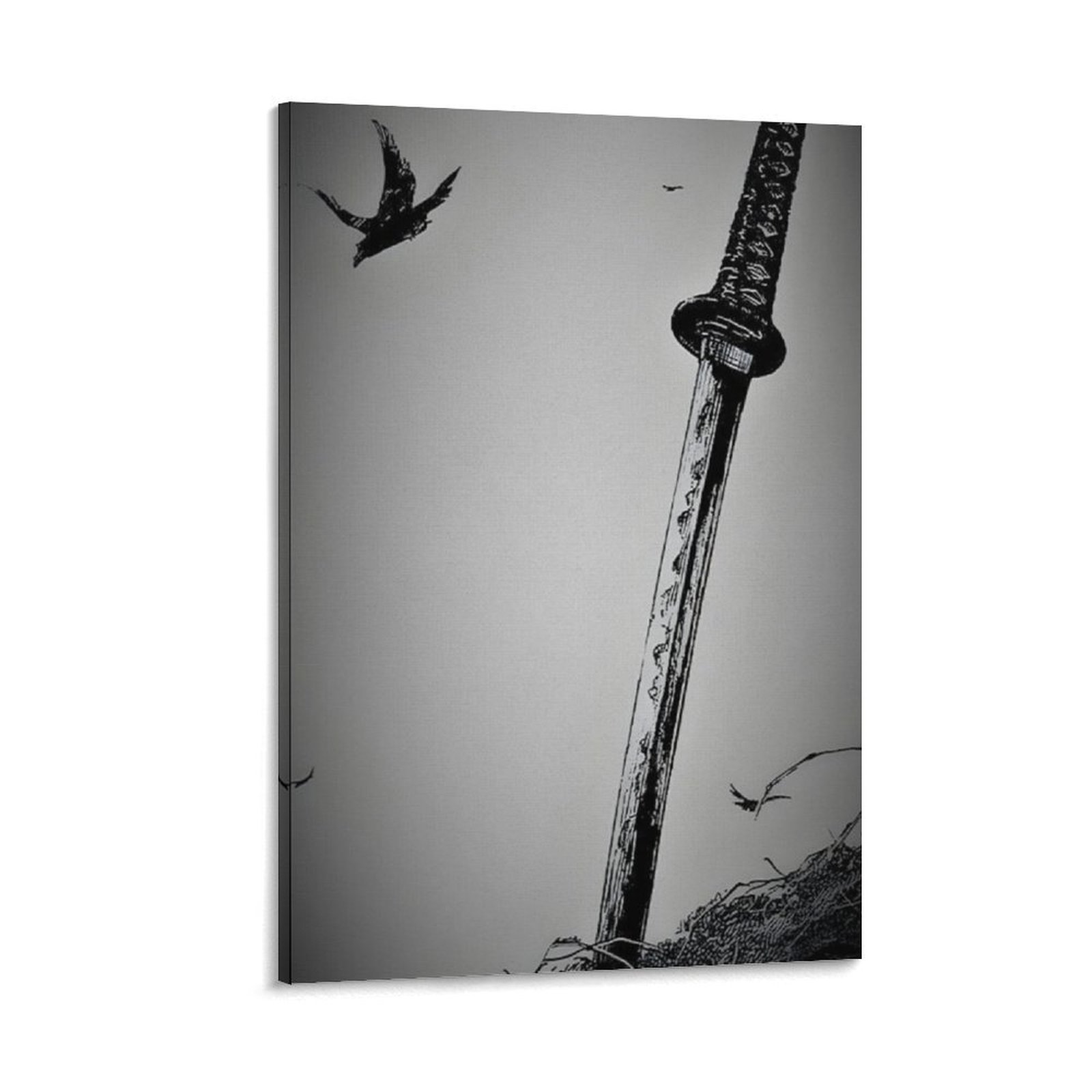 Japanese Wall Decor Katana Sword Print Poster Samurai Blade Canvas ...