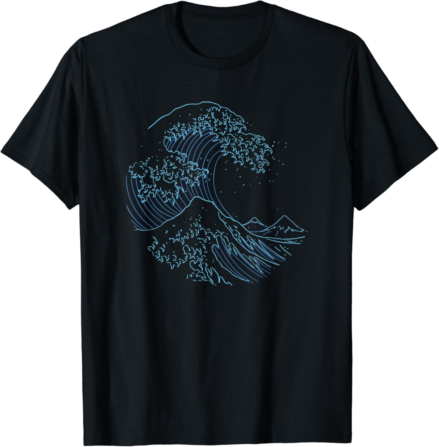 Japanese Wave Nature Japan Water Beach Ocean T-Shirt - Walmart.com