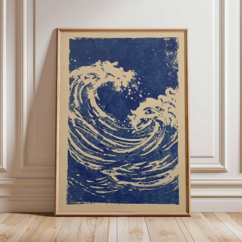 Japanese Wave Print Vintage Ukiyo-E Ocean Art Home Decor Office Wall ...