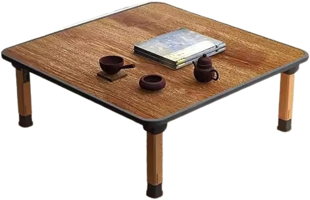 Japanese Wooden Folding Tea Coffee Tables, Square Floor Adjustable Low ...