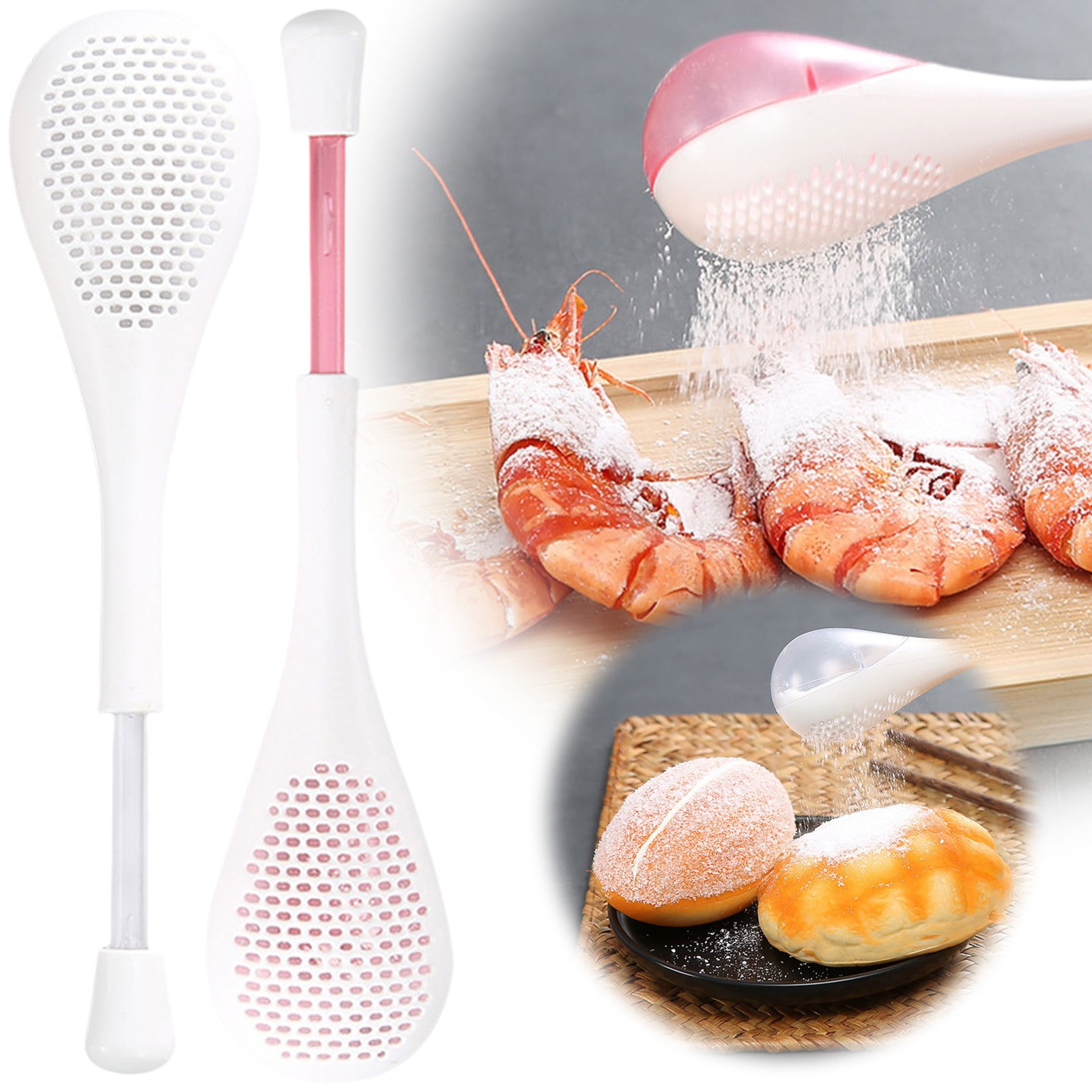 Japanese baking tools bread cake powder sifter spoonFlour Duster for Baking One Handed Operation ...