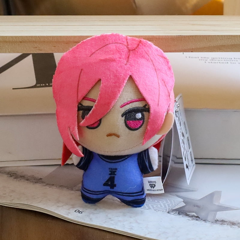 Japanese cartoon blue prison plush pendant doll football league striker ...