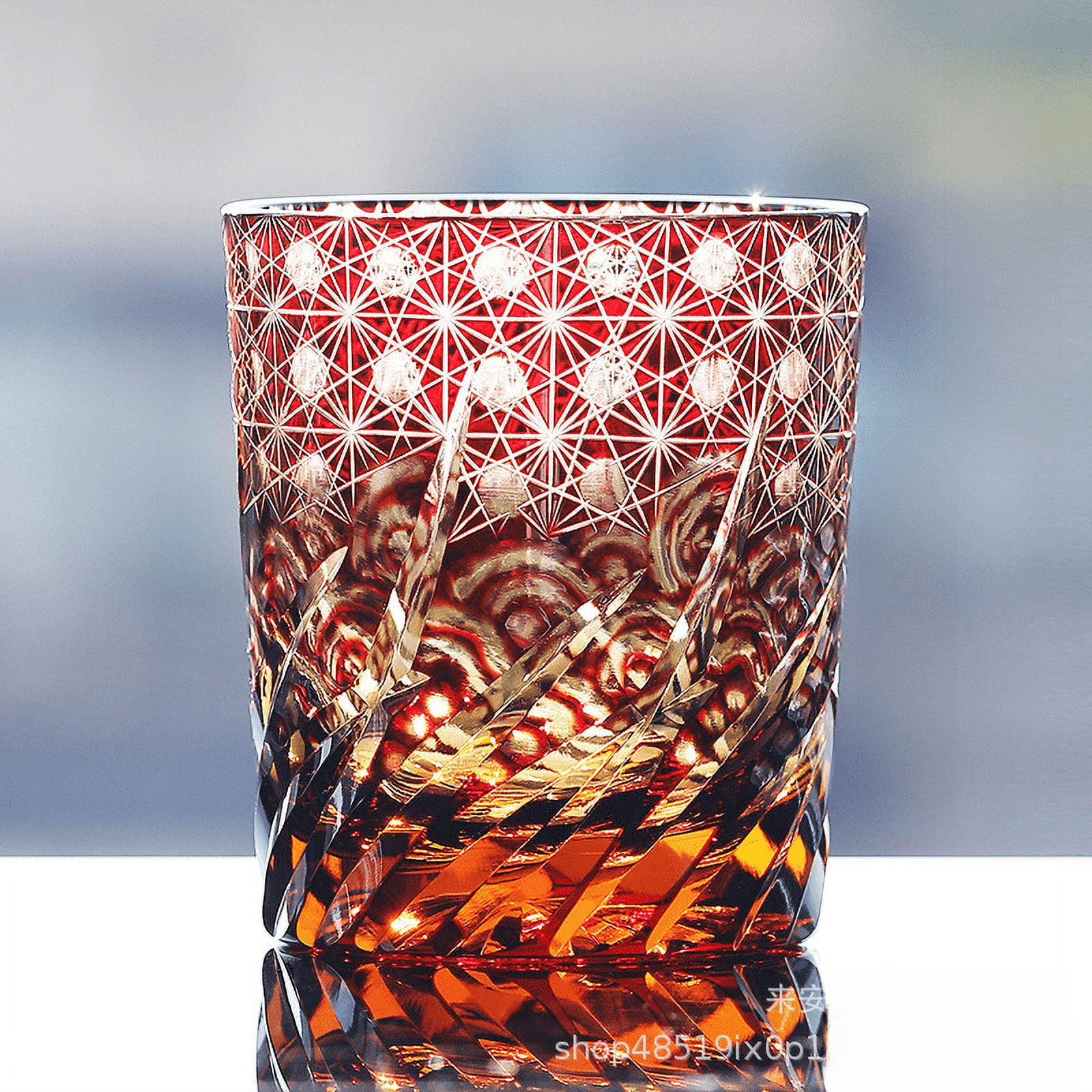 Japanese-style Hand-carved Lead-free Crystal Whisky Glass Wine Glass ...