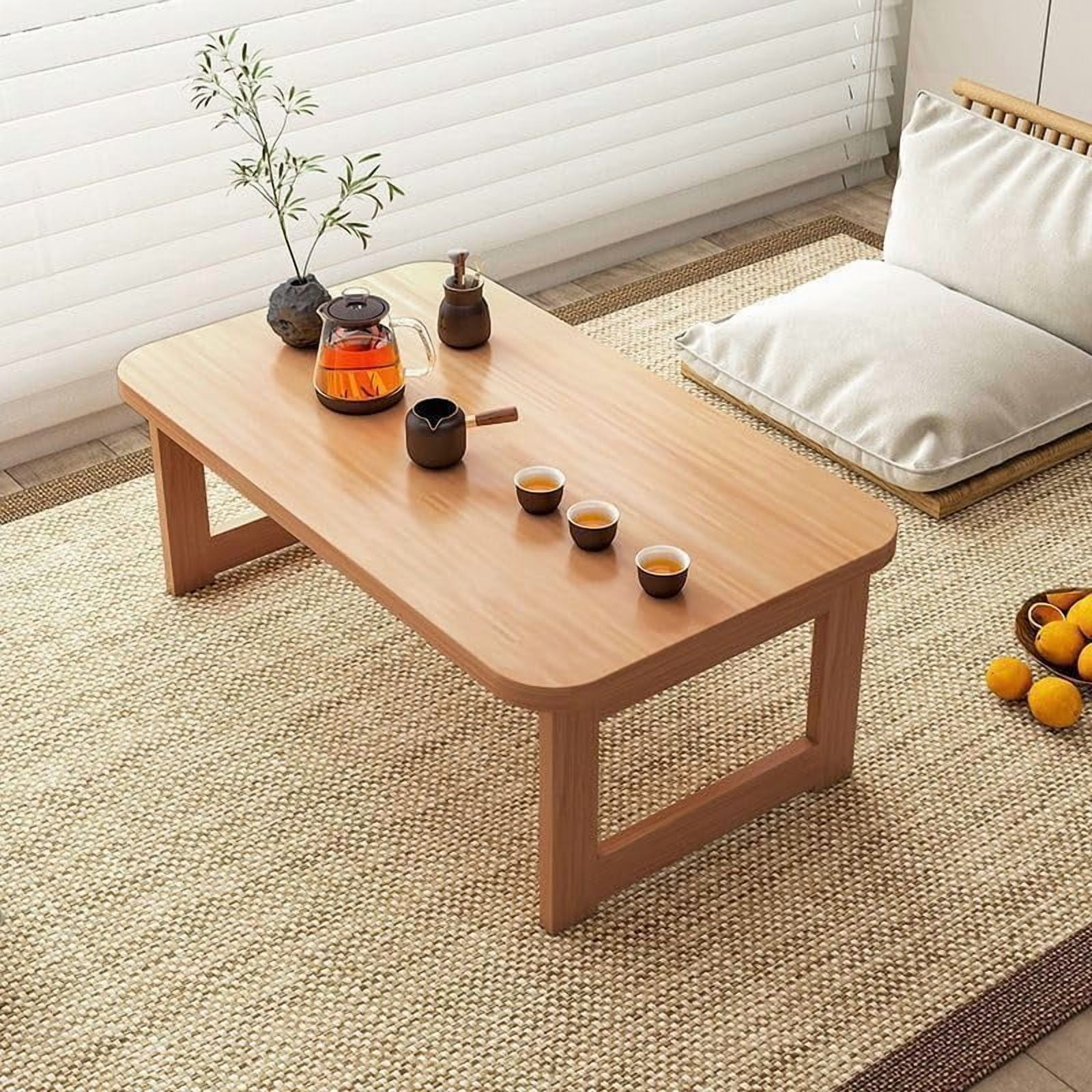 Japanese-style floor-standing coffee table, bamboo floor-standing ...