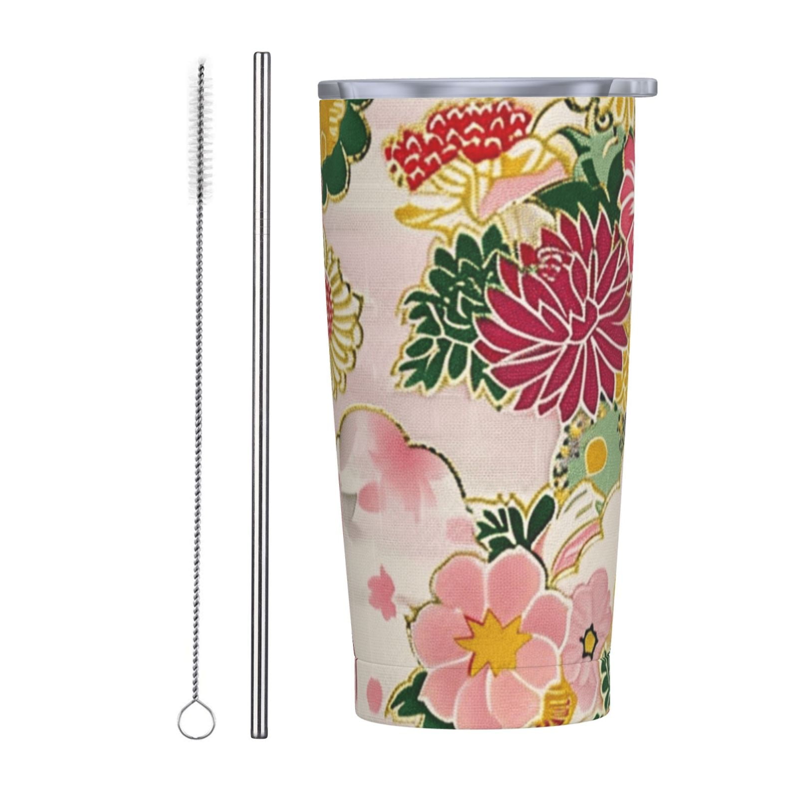 Japanese textile patterns cup, 20 ounce car cup, stainless steel ...