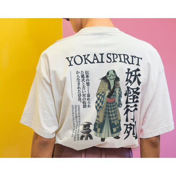 Japanese yokai shirt Oni demon kitsune mask, Harajuku fashion Japanese ...