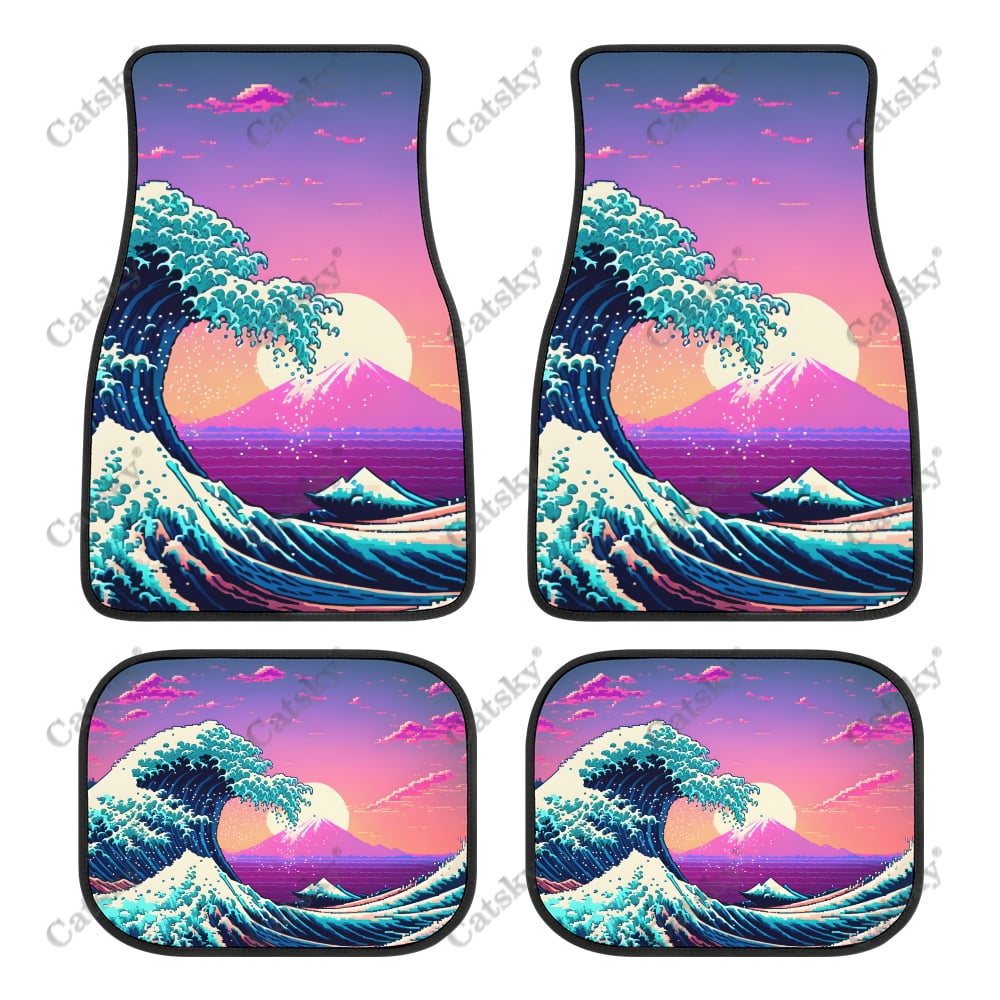 Japanse Giant Tsunami Wave Auto Floor Mats Carpet Customized Car Floor ... Japanse Giant Tsunami Wave Auto Floor Mats Carpet Customized Car Floor ...