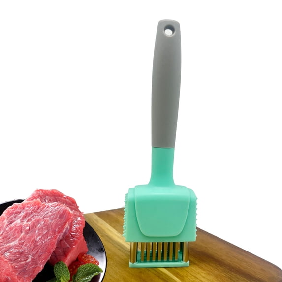 Japceit 2-in-1 Meat Tenderizer Tool, Stainless Steel Meat Pounder ...