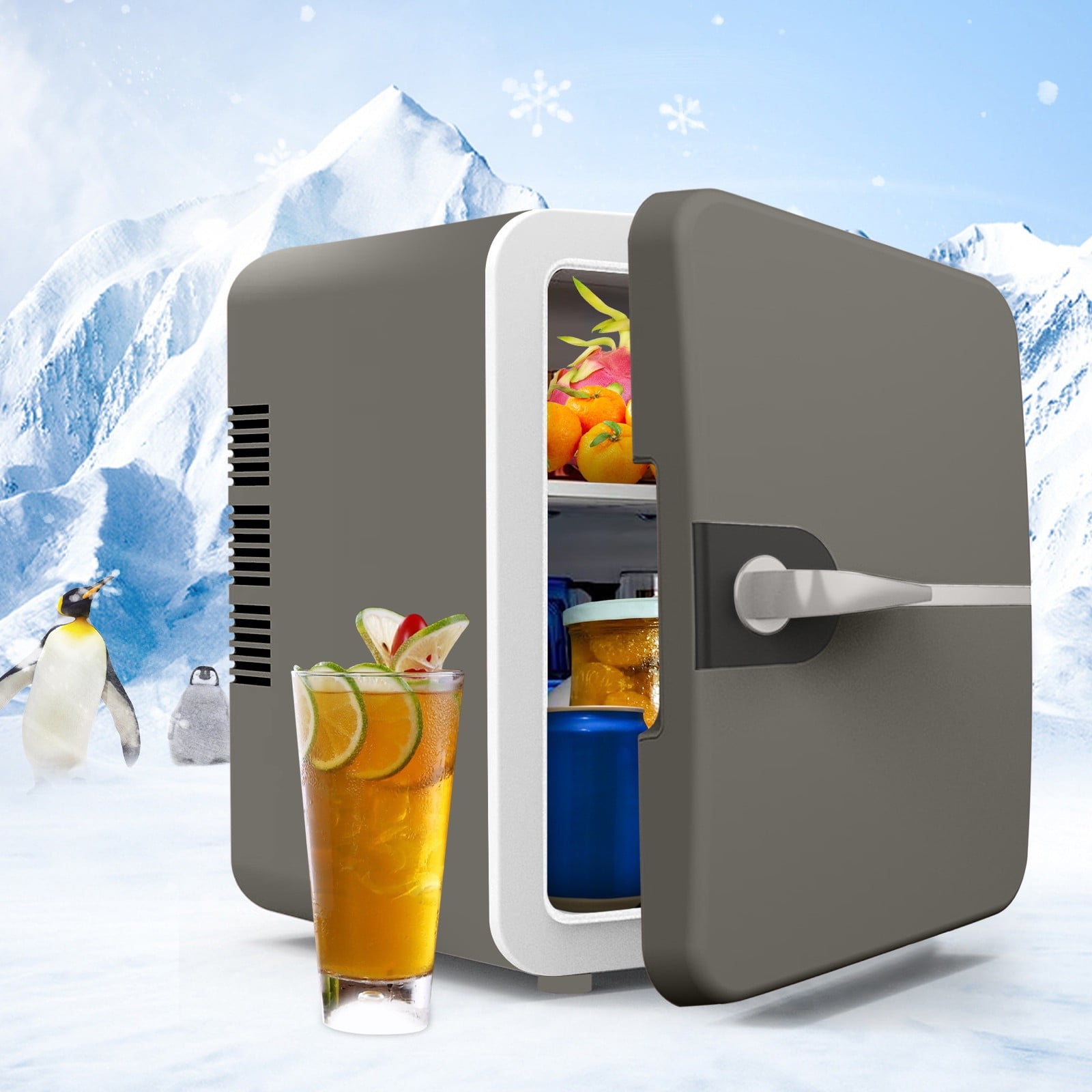 Japceit 6L Mini Car Refrigerator for Home and Vehicle, Compact Cooling ...