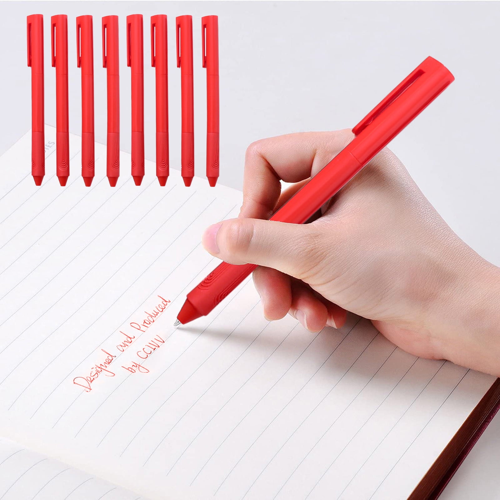 Japceit 8-Color Rotating Gel Pen Set, Smooth Writing Black & Red Ink ...
