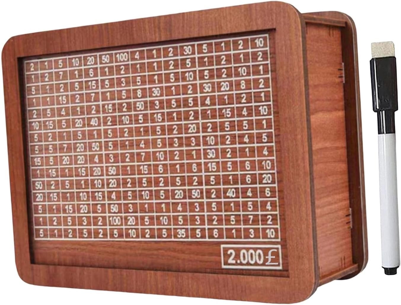 Japceit Big Wooden Money Box with Money and Numbers, Portable Money ...