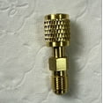 Japceit Brass Refrigerant Tank Adapter, Heavy Duty 1/4 Female to Male ...