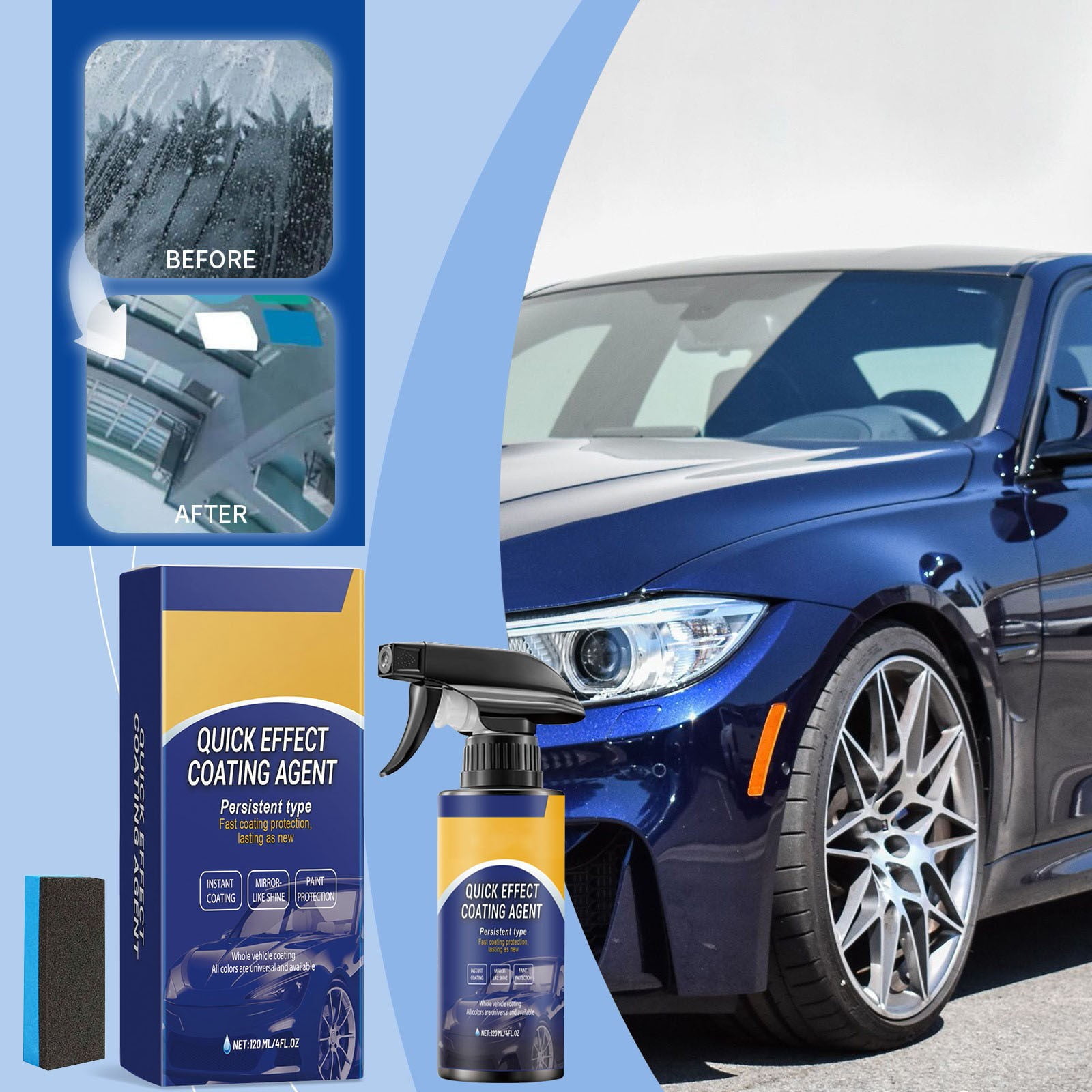 Japceit Car Paint Coating Spray 120ml, Crystal Plating Agent for ...