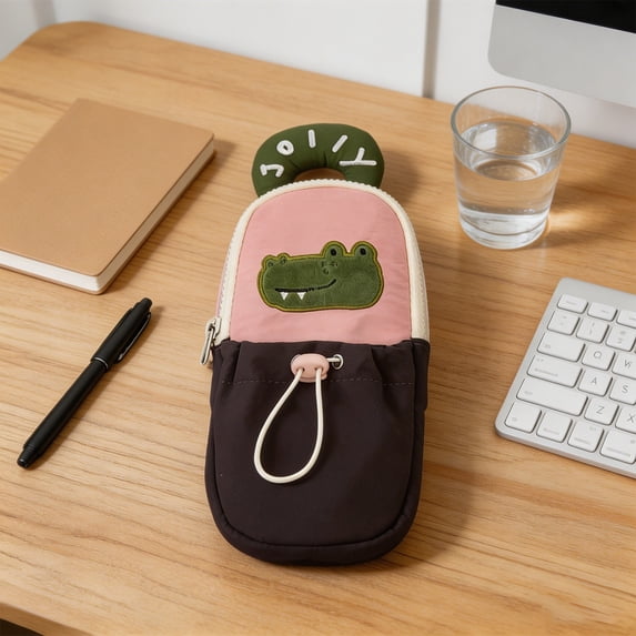Japceit Cute Handheld Pencil Bag, High Capacity Portable Pen Pouch ...