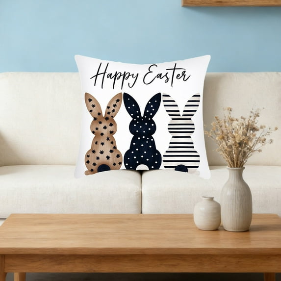 Japceit Decorative Easter Pillowcase, Hidden Zipper Holiday Pillow ...