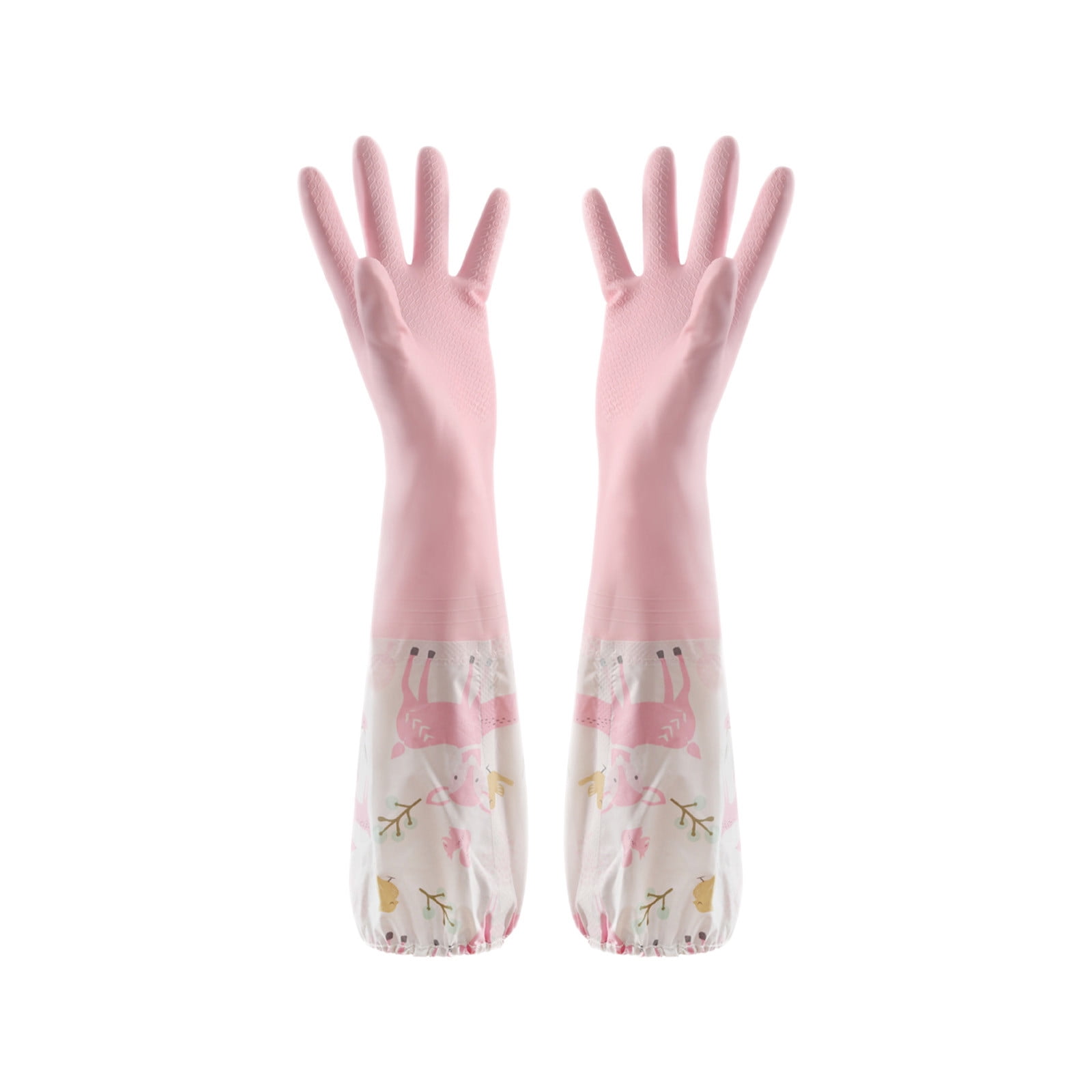 Japceit Dishwashing Gloves, Rubber Latex Waterproof Flock Lining ...