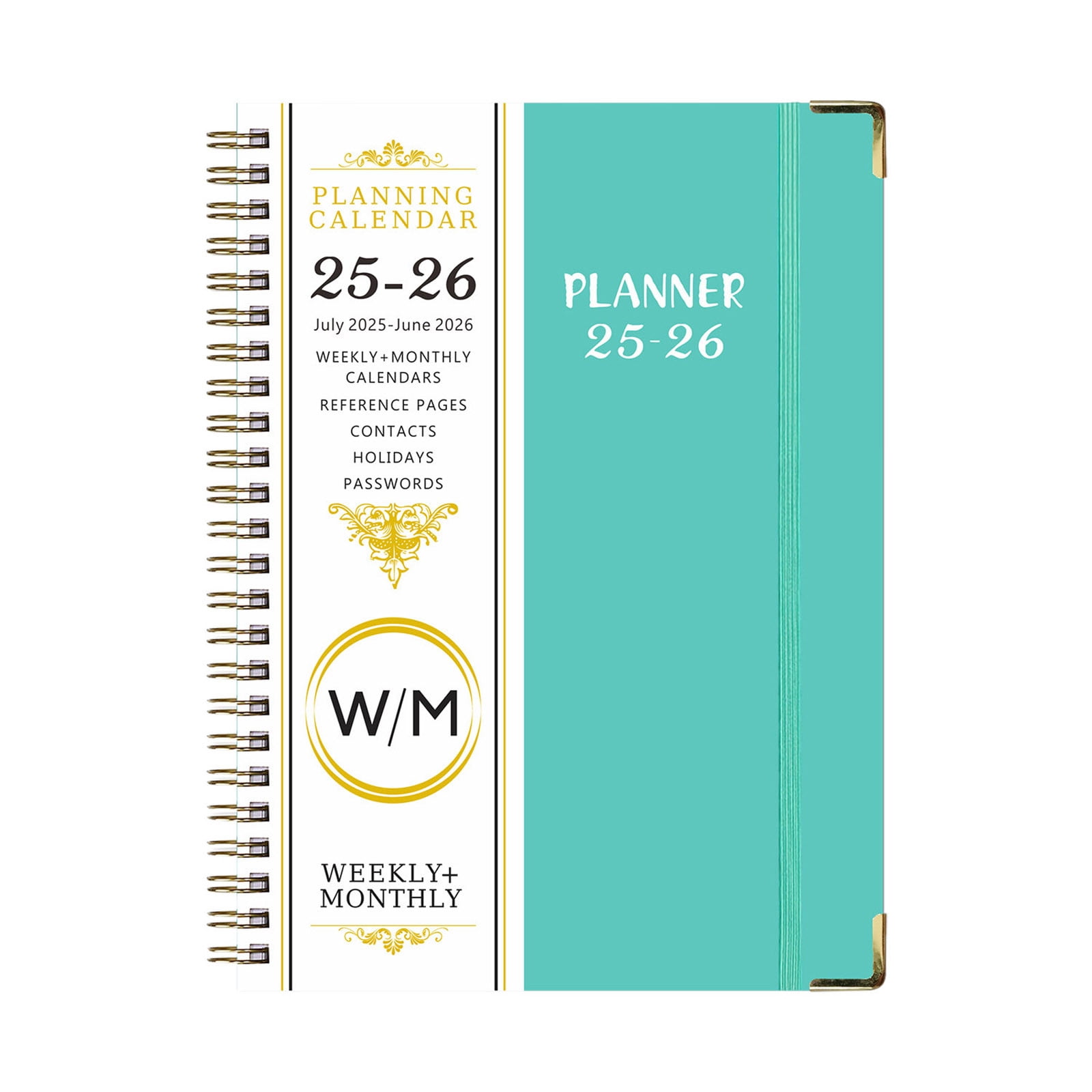 Japceit English Planner Notebook, Coil Bound Schedule Book with ...