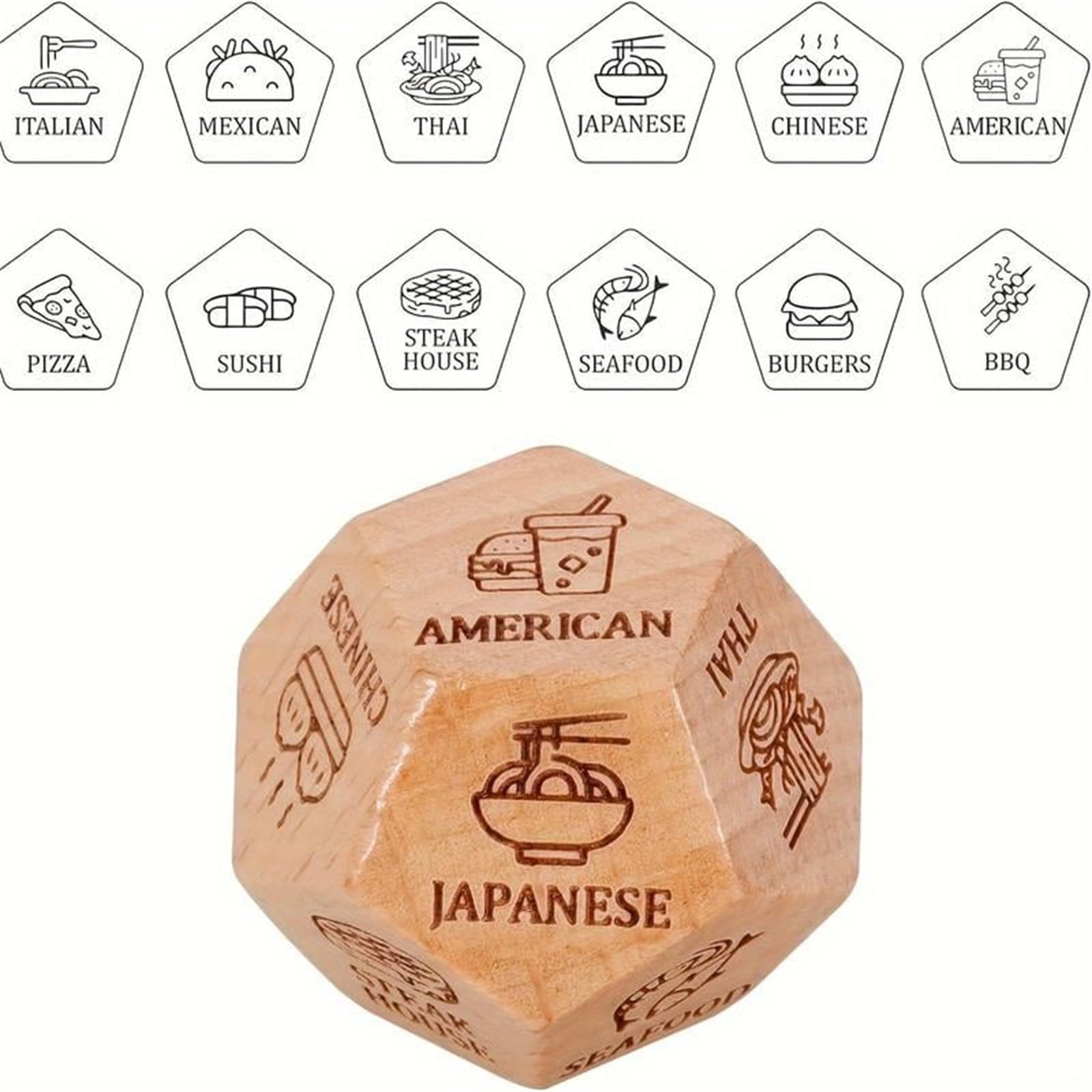 Japceit Food Decision Dice, Kitchen Activity Game Tool for Meal ...