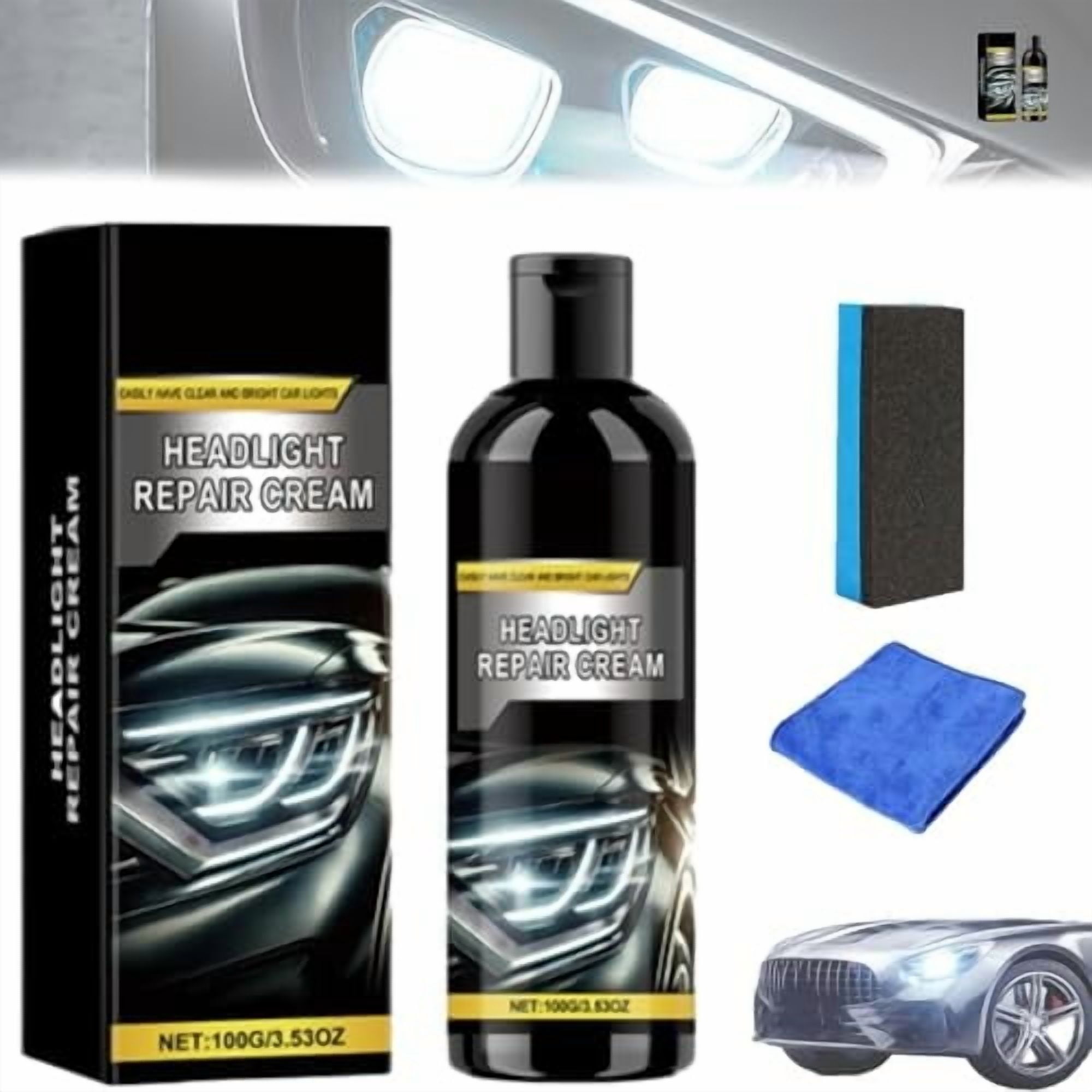 Japceit Headlight Restoration Kit for Cars, Yellowing Scratches Repair ...
