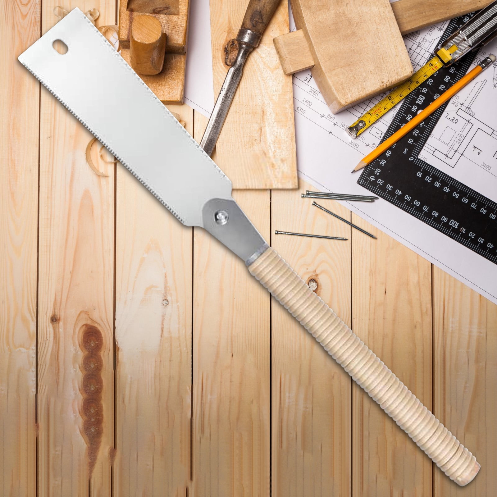 Japceit Japanese Style Pull Saw, Dual Edge Replaceable Blade ...