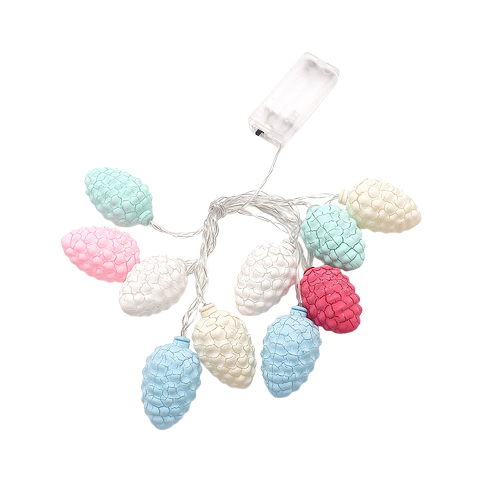 Japceit LED Cracked Egg String Lights, Transparent Color Easter Egg ...
