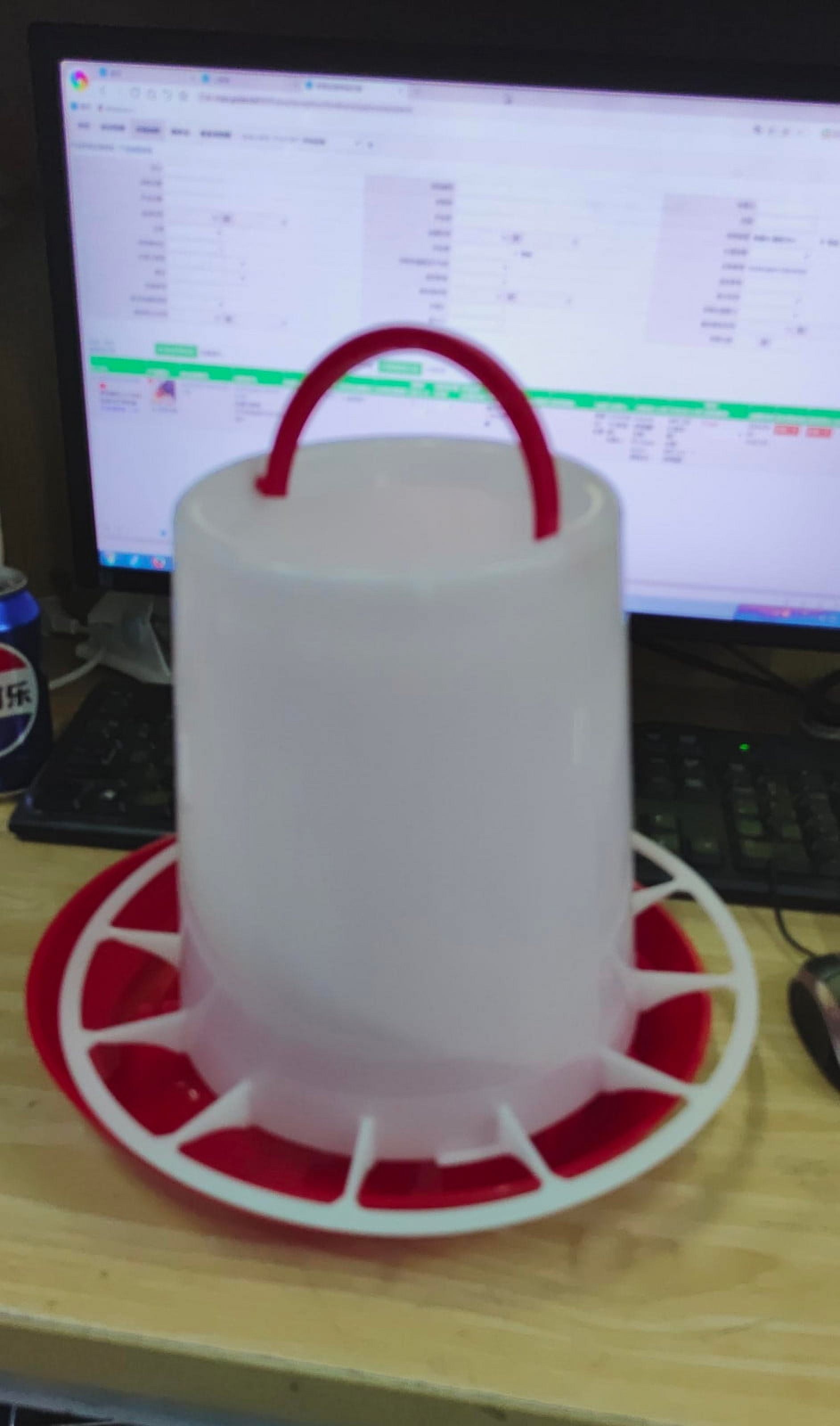 Japceit Large Chicken Feeder, Heavy-Duty Poultry Feeder, Capacity for ...