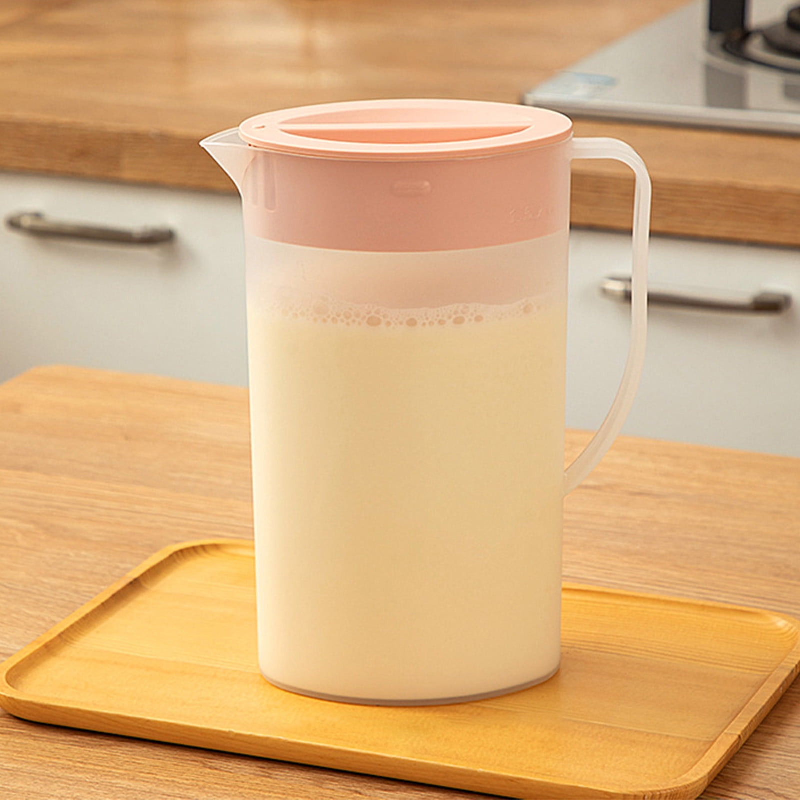 Japceit Oversized Refrigerator Water Jug with Handle, Clear Plastic ...