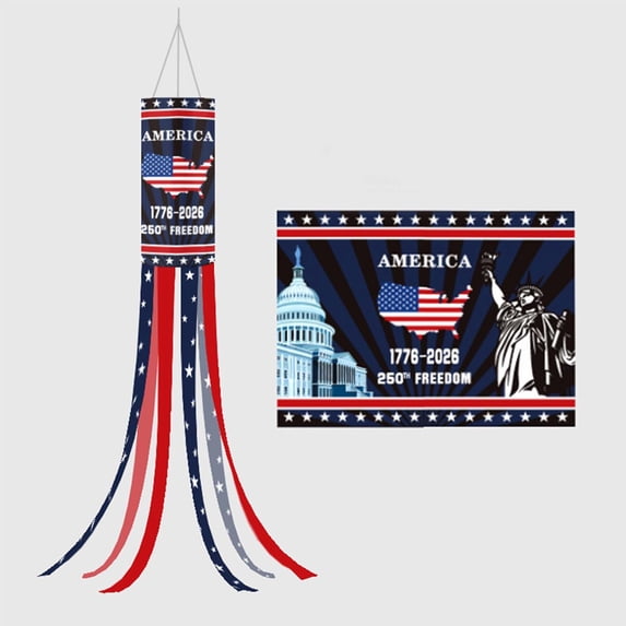 Japceit Patriotic Windsock Flag, Commemorative Day Garden Banner ...