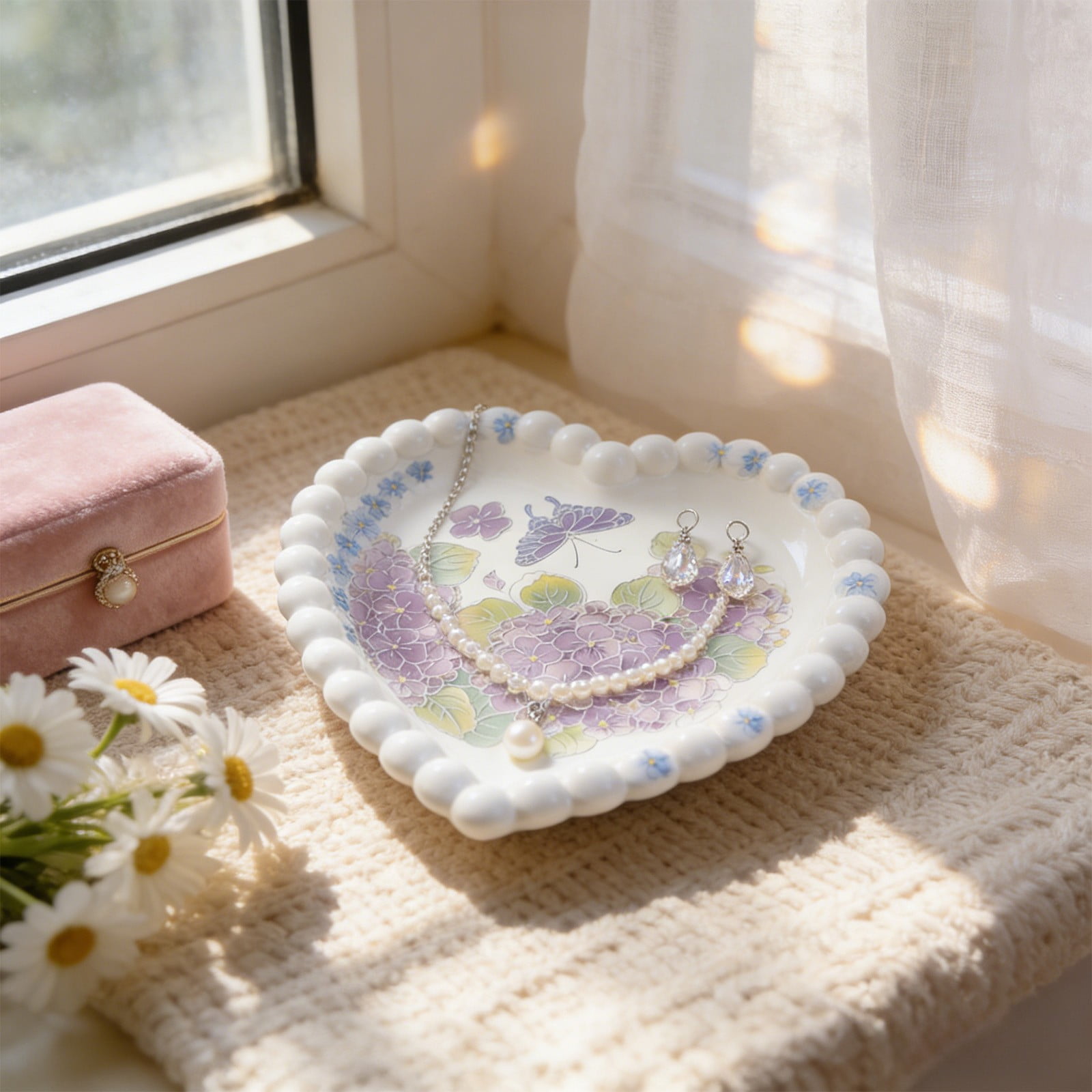 Japceit Plaster Jewelry Display Tray Set, DIY Paintable Organizer for ...