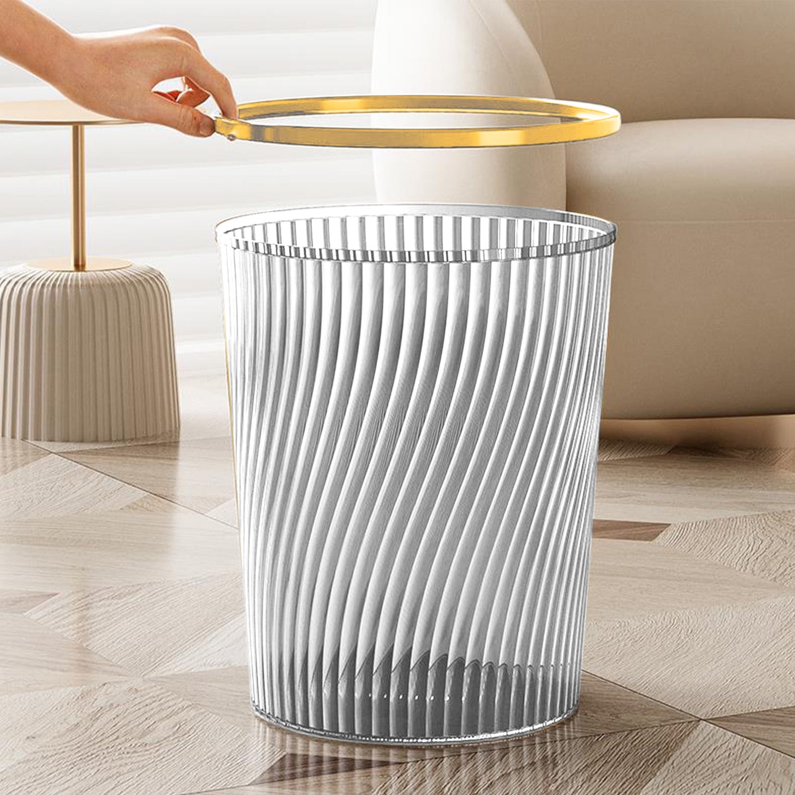 Japceit Slant Top Touchless Trash Can, 12L Capacity Odor-Controlling ...