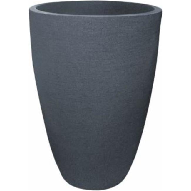 Japi Pottery 14.8" x 13.2" x 21.7"" Charcoal Polyethylene Plant Pot ...