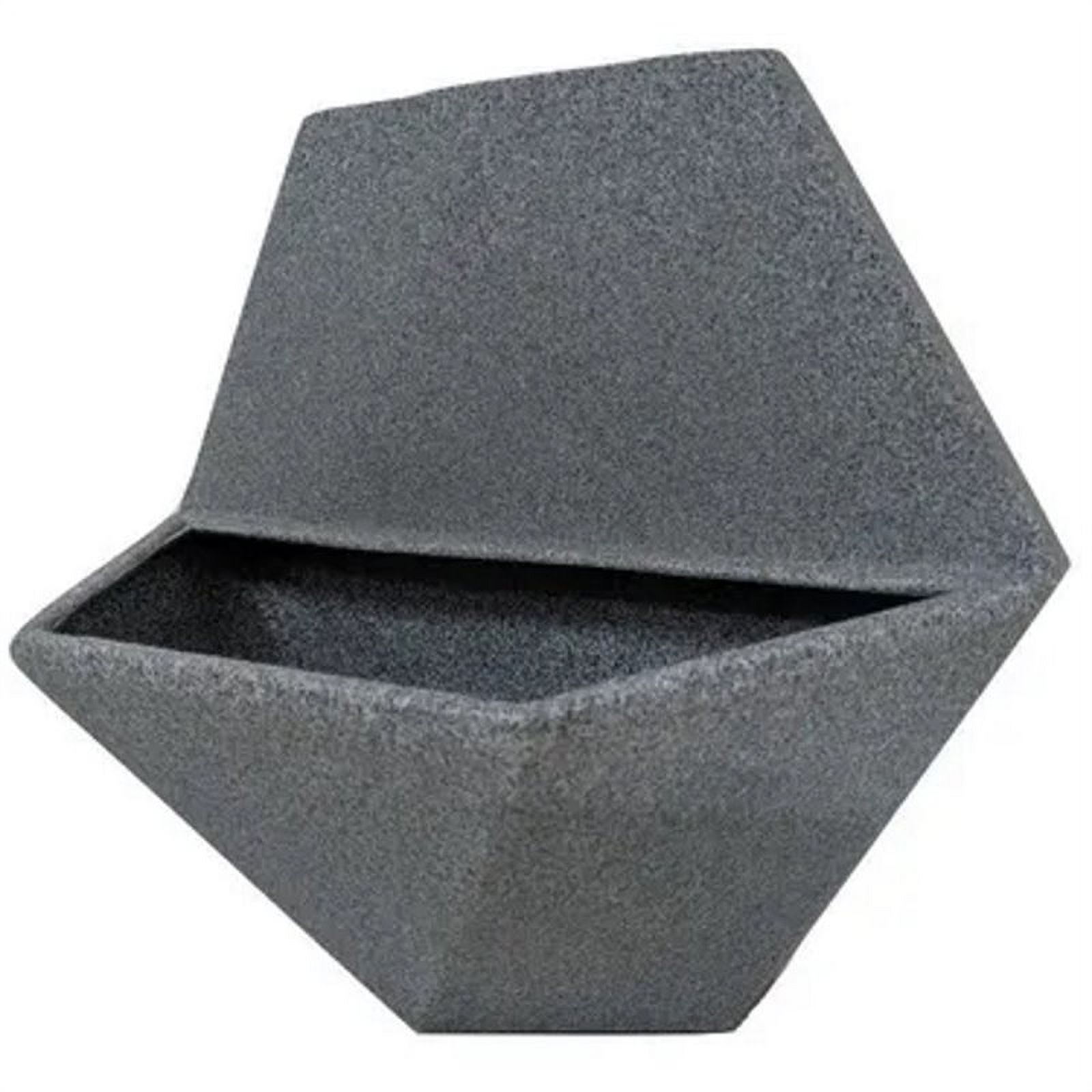 Japi Pottery Favo Polyethylene Favo Wall Planter in Charcoal (Set of 4 ...