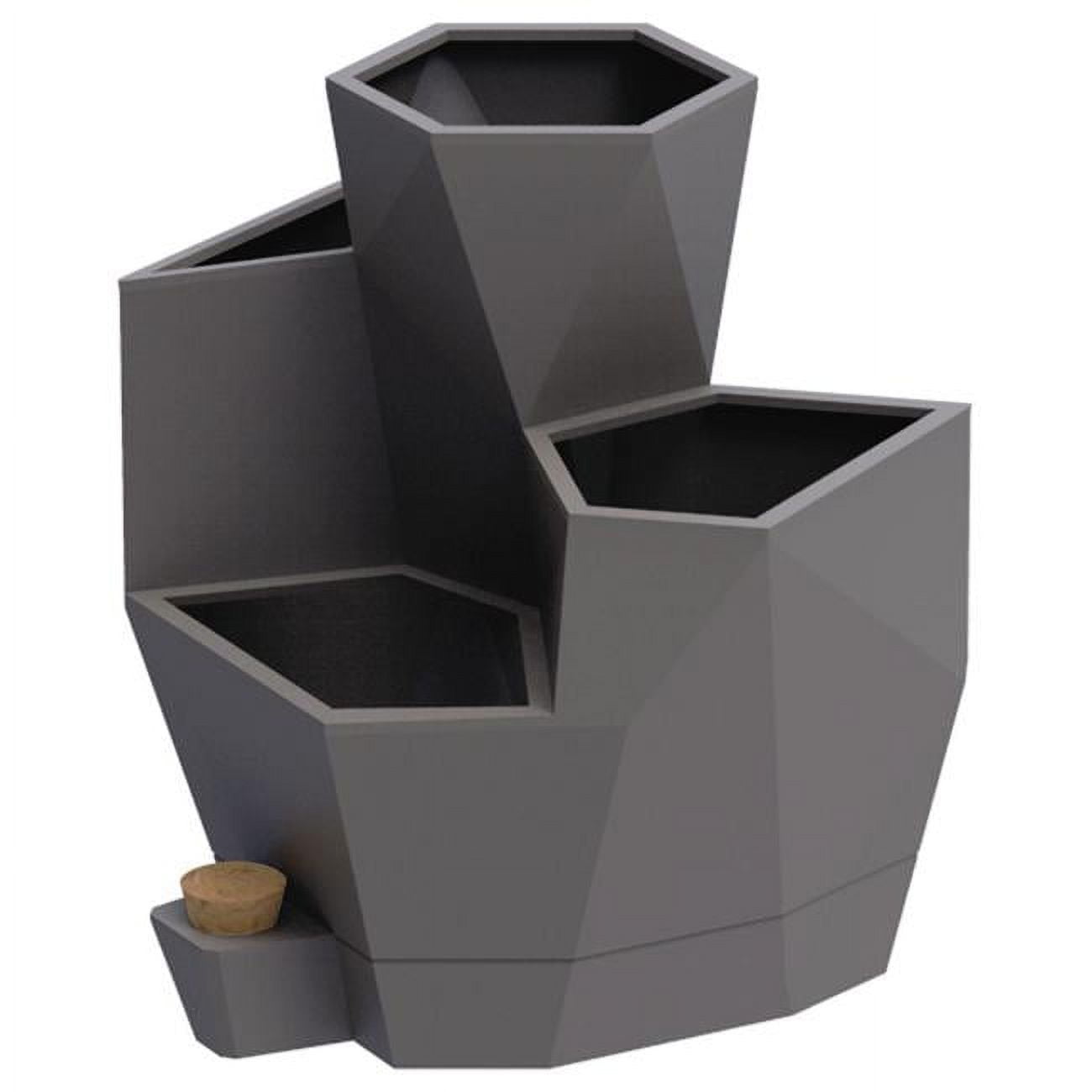 Japi Pottery JVIDA1C Self Watering Herb Garden, Charcoal - Walmart.com