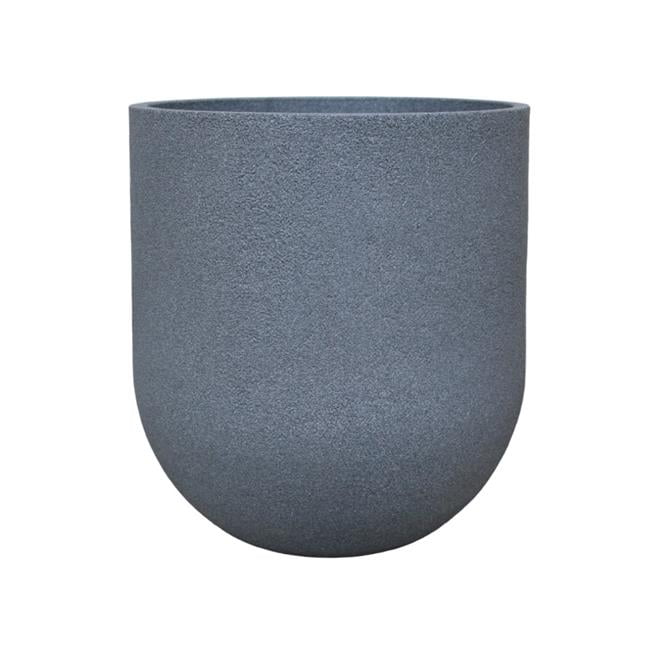 Japi Pottery Japi Pottery - Rustic Cask Planter Charcoal 21,7'x21,7'x23 ...