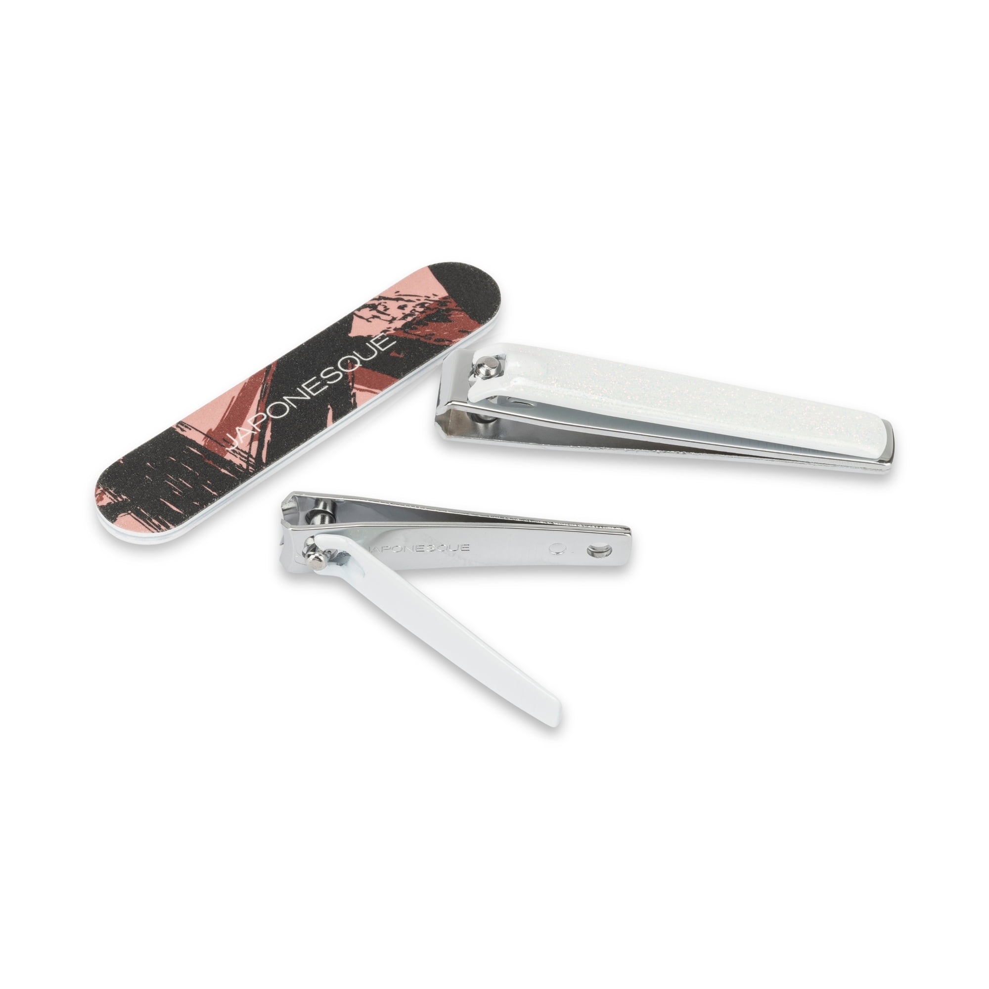 Japonesque Nail Clippers & Salon Board Natural White Shimmer & Pink ...