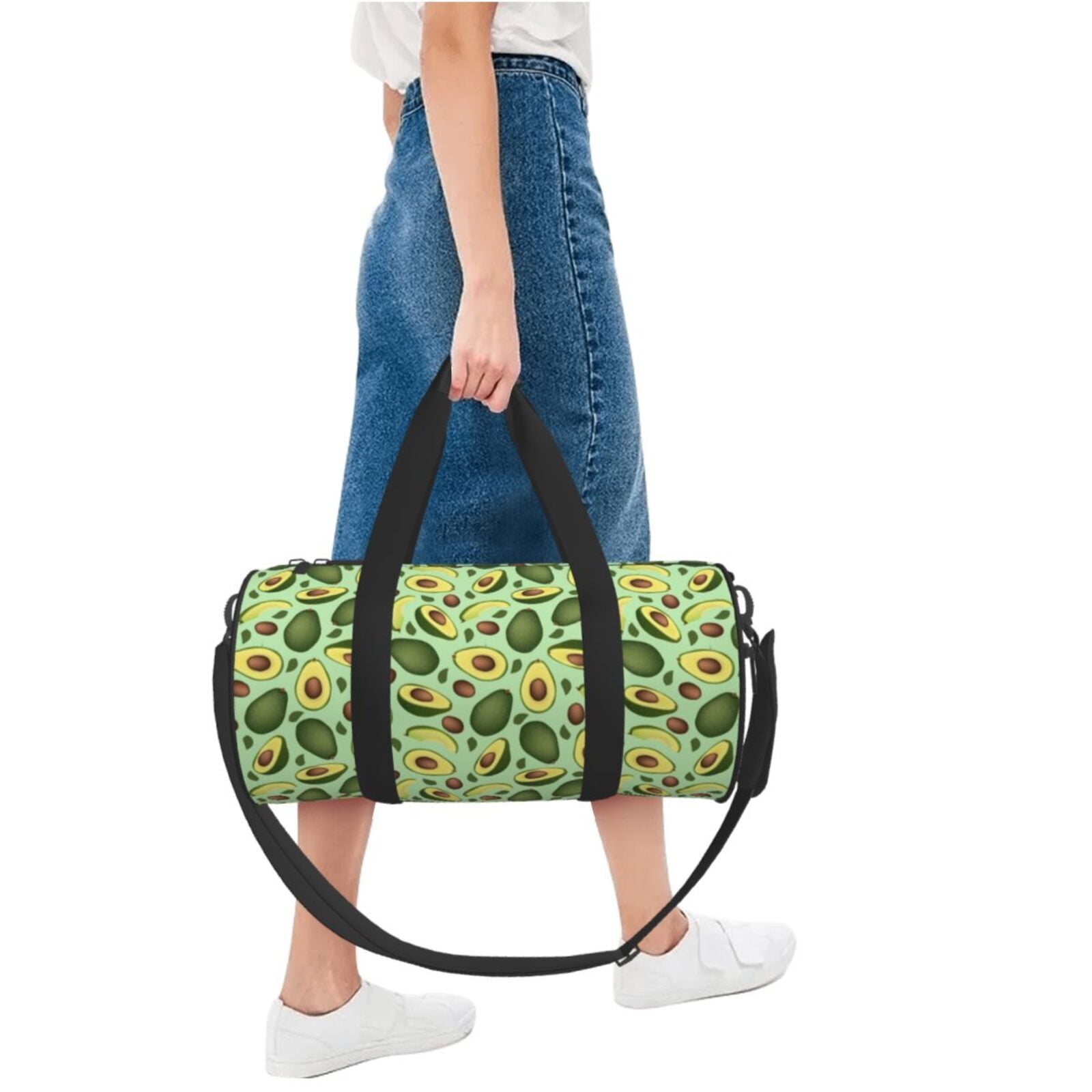 Japuie Avocado With Seeds Print Travel Duffle Bag,Gym Bag,Weekender Bag ...