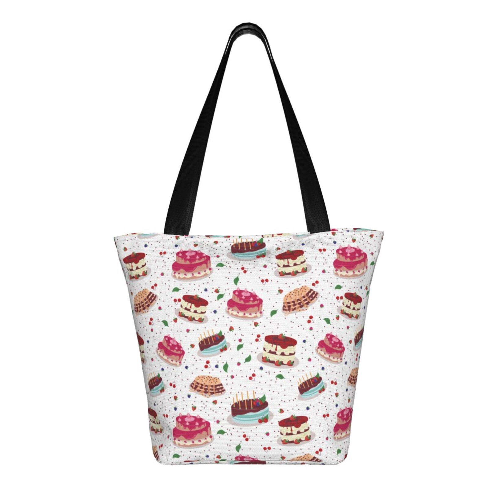 Japuie Birthday Cake Print Women's Crossbody Tote Handbag,Shoulder Bag ...