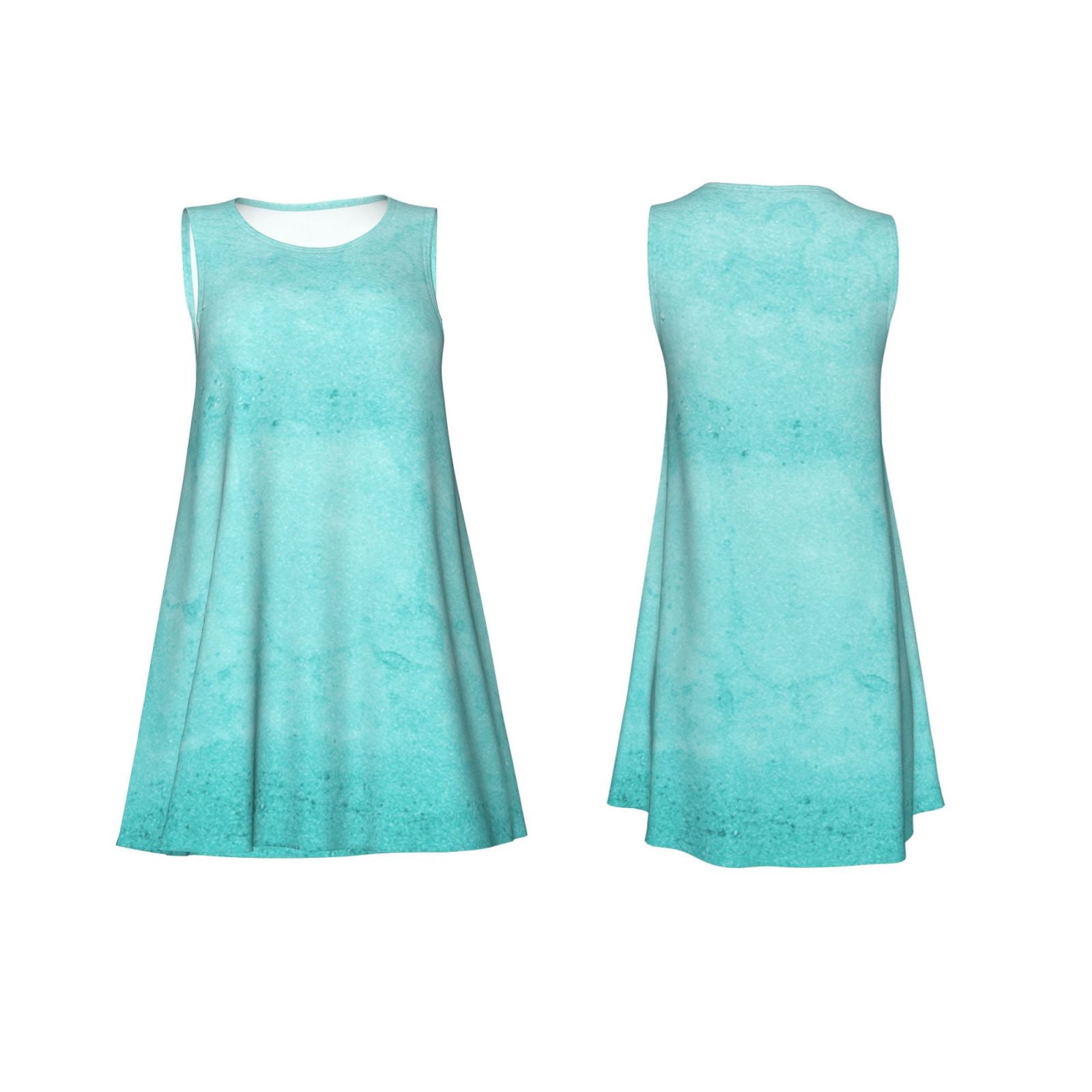 Japuie Blue And Turquoise Print Summer Dresses for Women,Women's ...