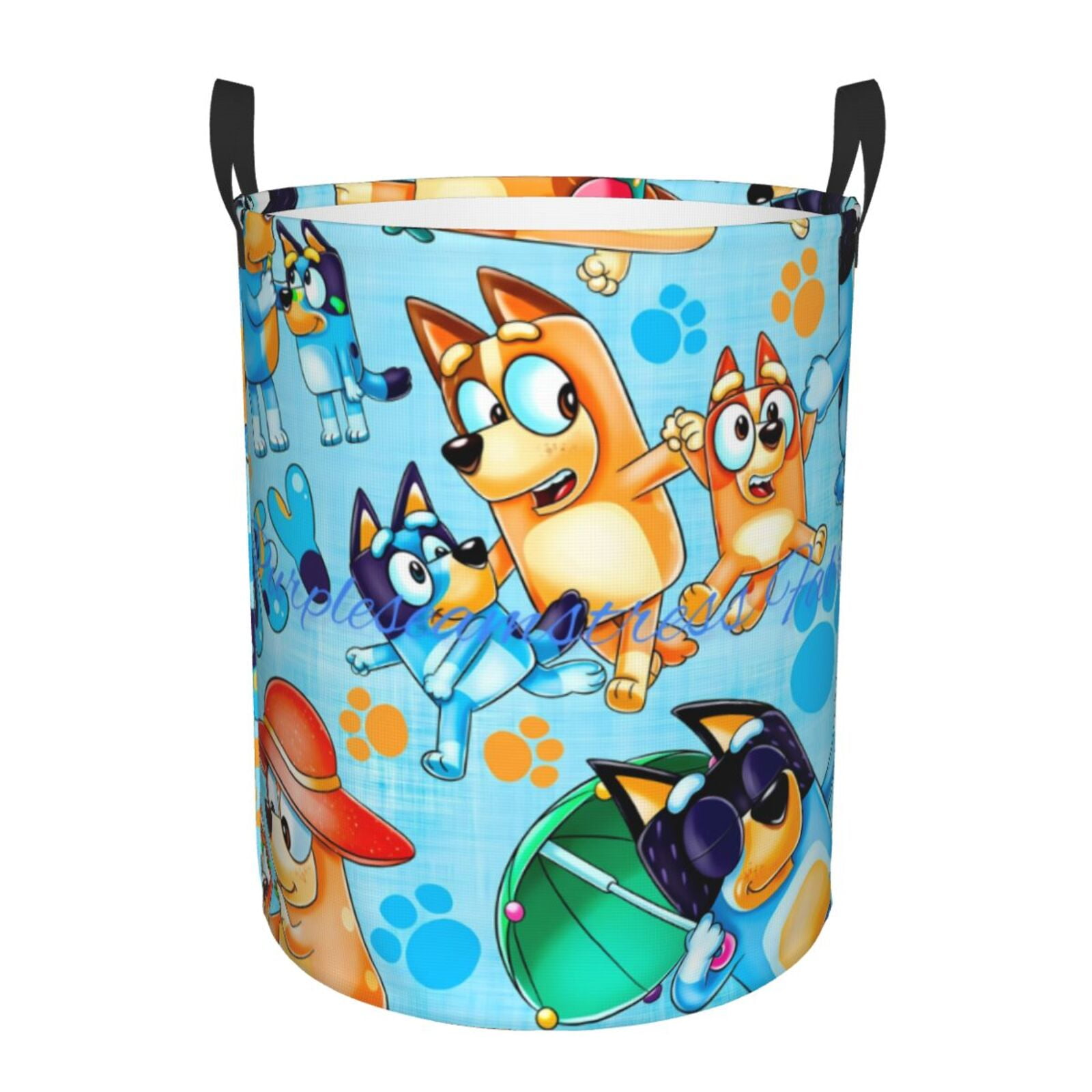 Japuie Bluey Print Large Storage Basket,Laundry Hamper,Collapsible ...