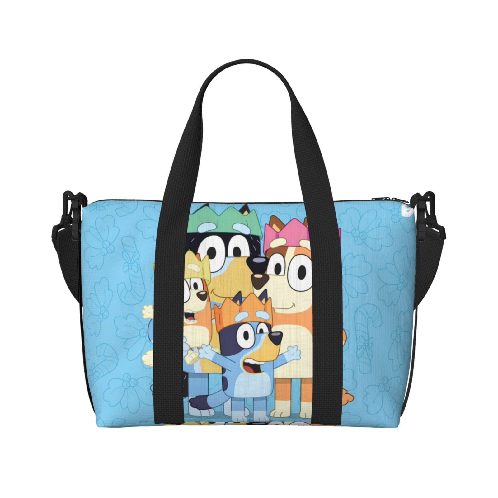 Japuie Bluey Print Travel Duffel Bag,Shoulder Weekender Overnight Bag ...