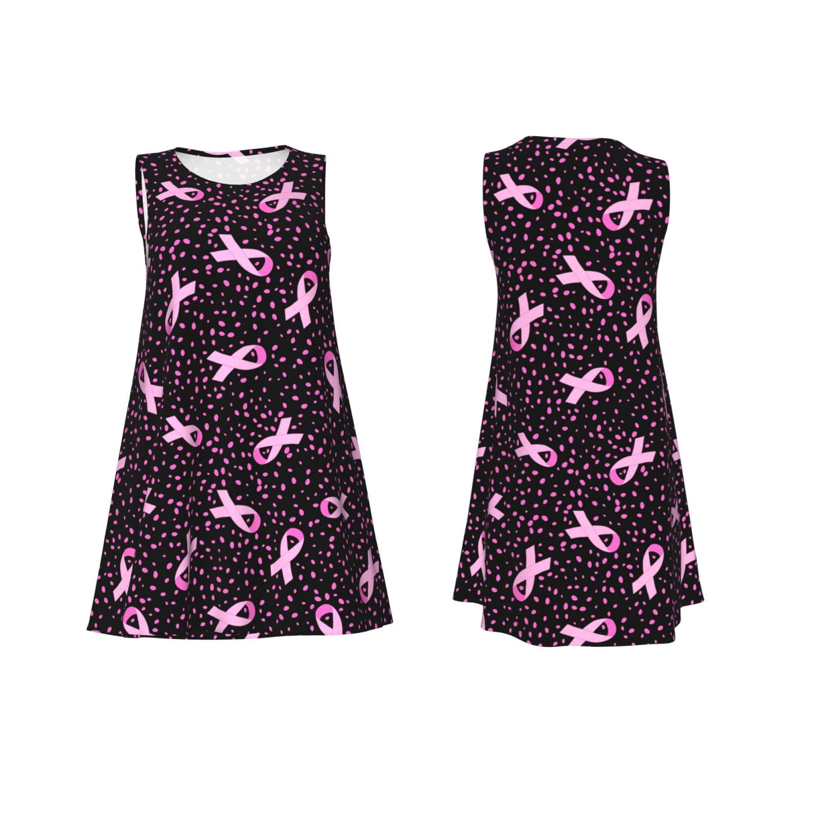 Japuie Breast Cancer Awareness3 Print Summer Dresses for Women,Women's ...
